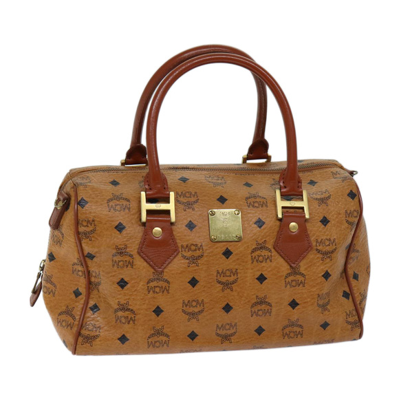 MCM | Bags | Mcm Vicetos Logogram Boston Bag Pvc Brown Auth Bs3195 ...
